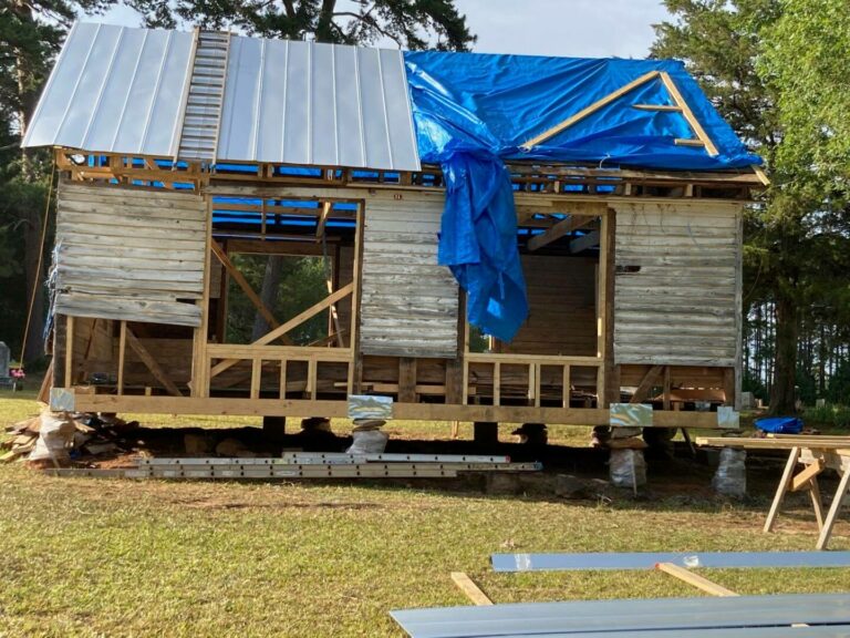 During - South Elevation with wrapped stacked stone piers - The Georgia ...