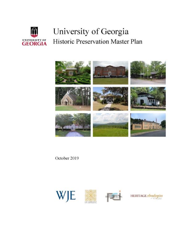 University of Georgia Historic Preservation Master Plan - The Georgia Trust