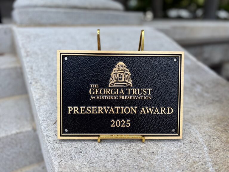 Preservation Award Plaque - The Georgia Trust